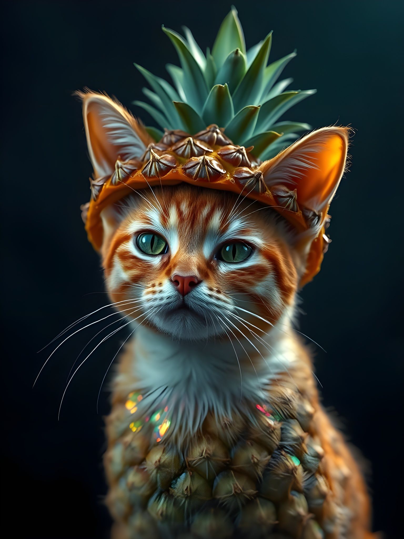 A pineapple cat - A pineapple cat