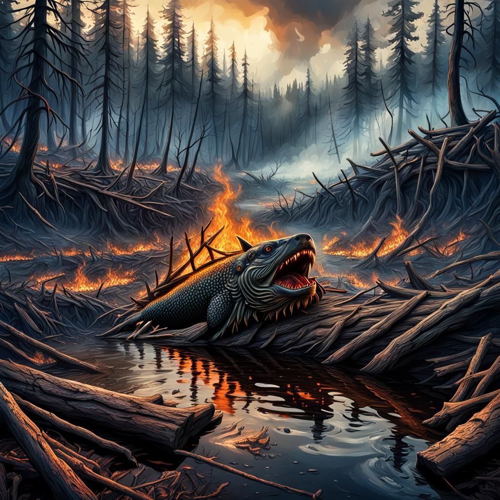 Apocalypse fish - AI Generated Artwork - NightCafe Creator