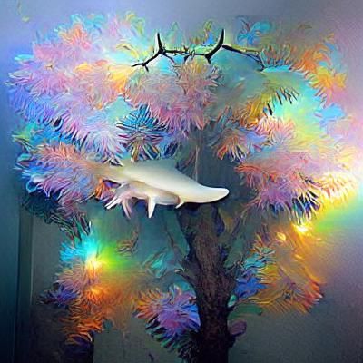 Opalescent tree shark - AI Generated Artwork - NightCafe Creator