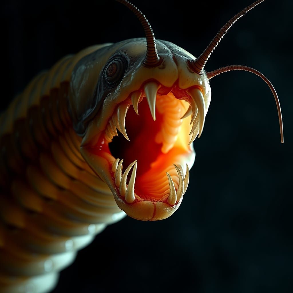 Trichinella spiralis - Realistic Trichina Worm Closeup in G...