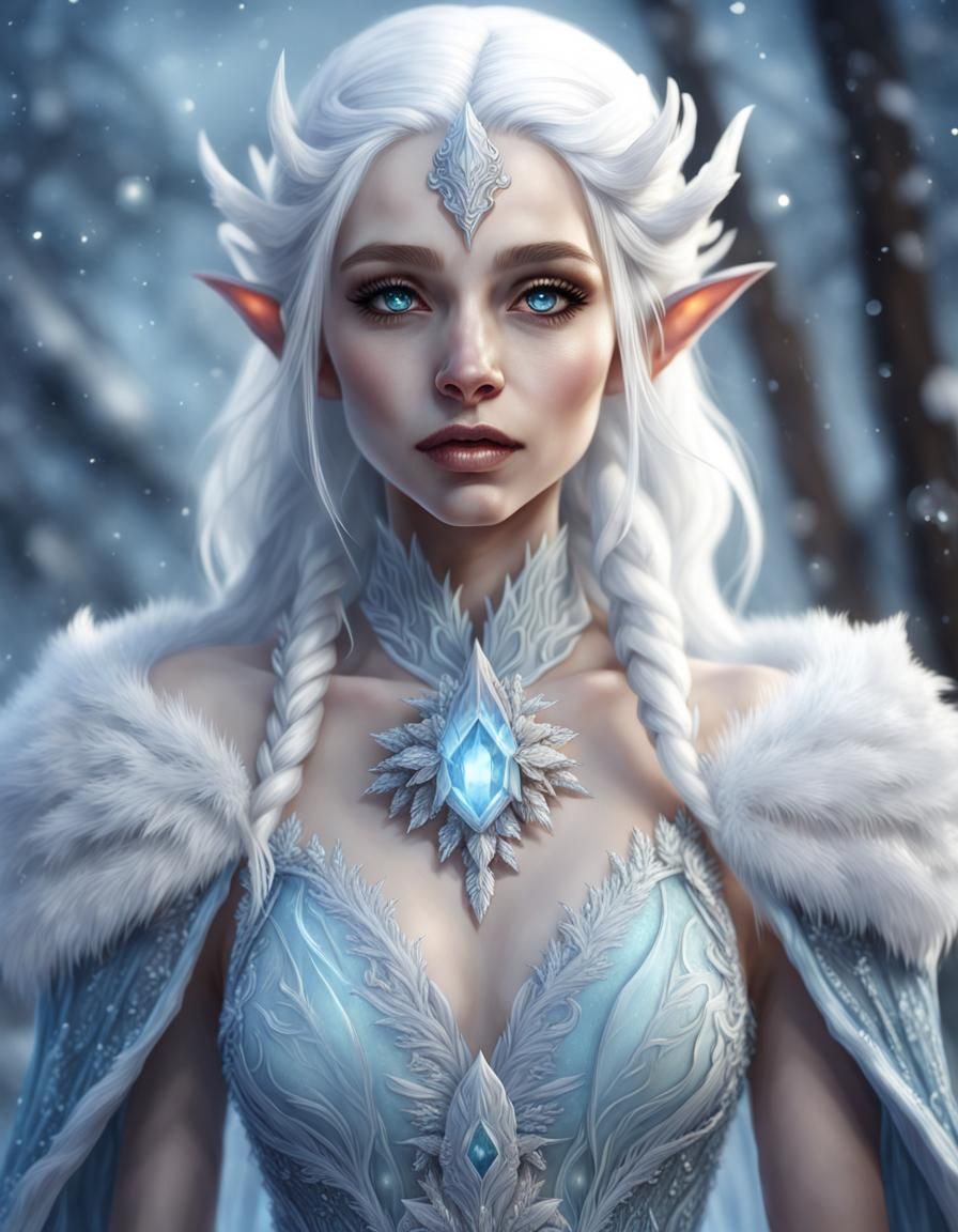 Winter elf queen - AI Generated Artwork - NightCafe Creator