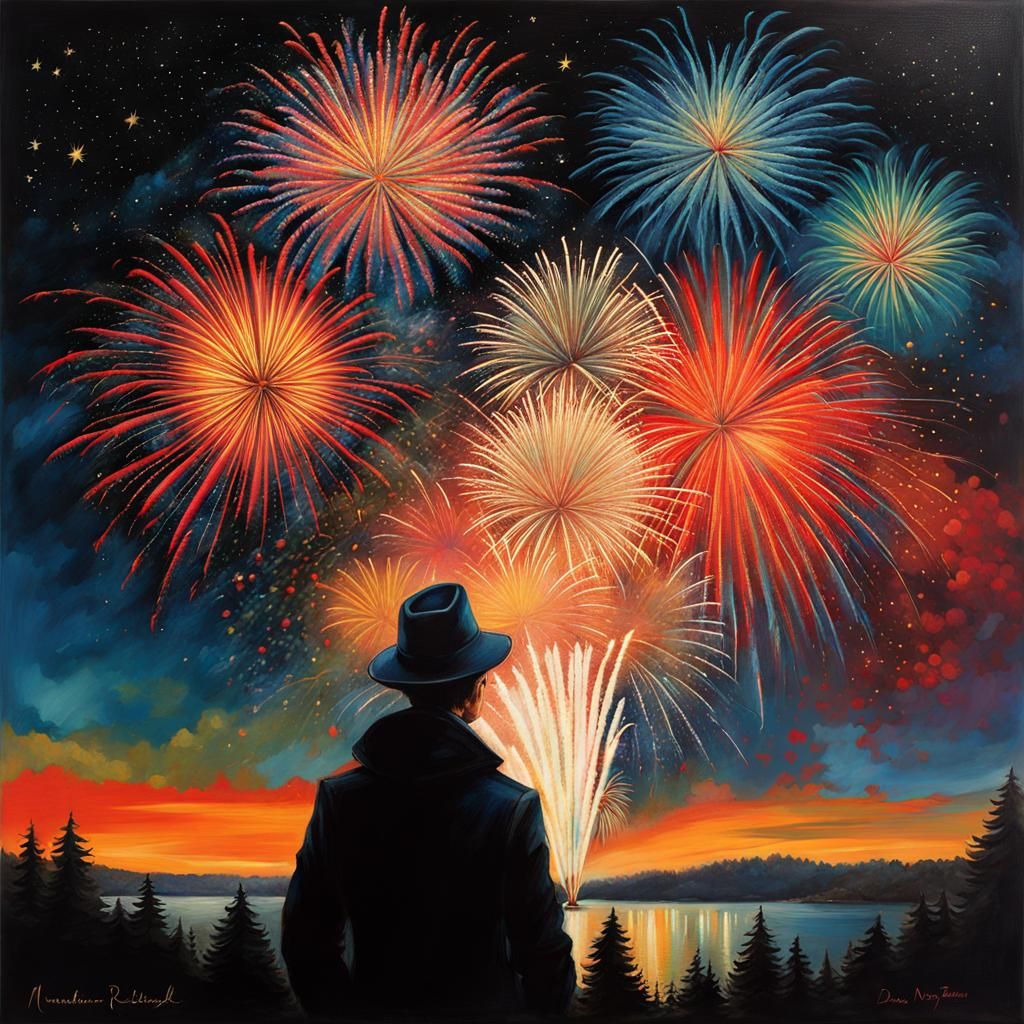 Fireworks - AI Generated Artwork - NightCafe Creator