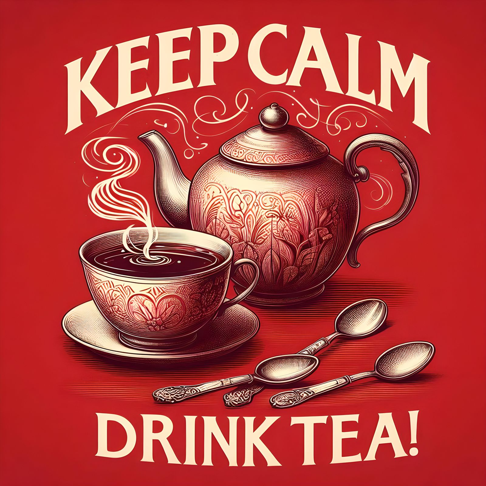 Keep calm drink tea - AI Generated Artwork - NightCafe Creator