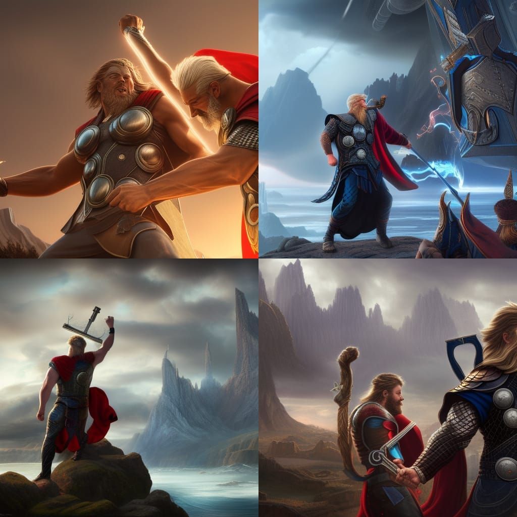 odin embracing thor - AI Generated Artwork - NightCafe Creator
