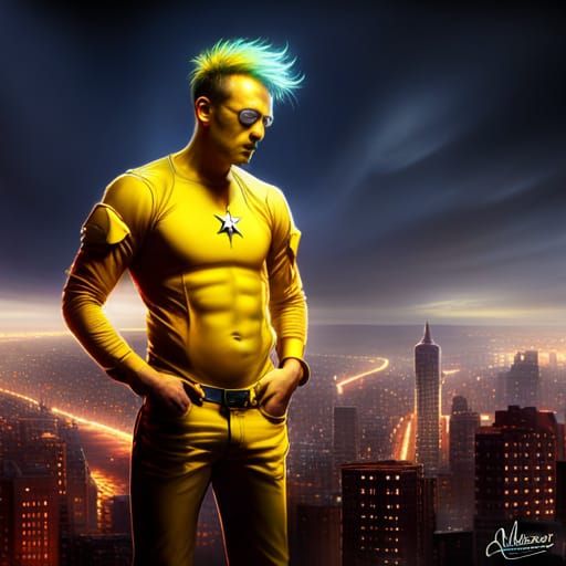 Yellow Man - AI Generated Artwork - NightCafe Creator