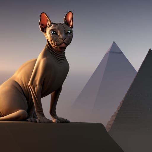 Sphynx as Sphynx - AI Generated Artwork - NightCafe Creator