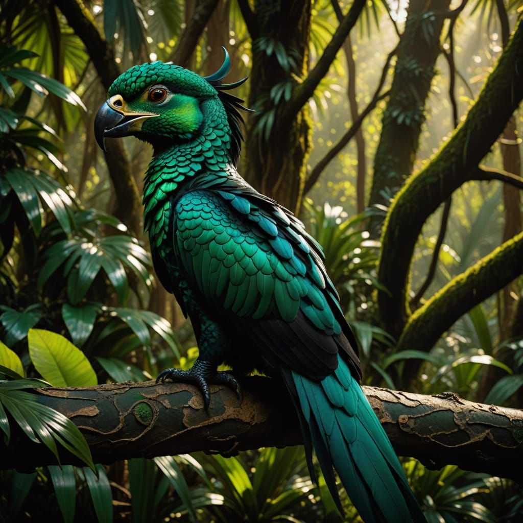 Quetzalcoatl, the winged serpent in Aztec belief,… A gorgeous winged ...