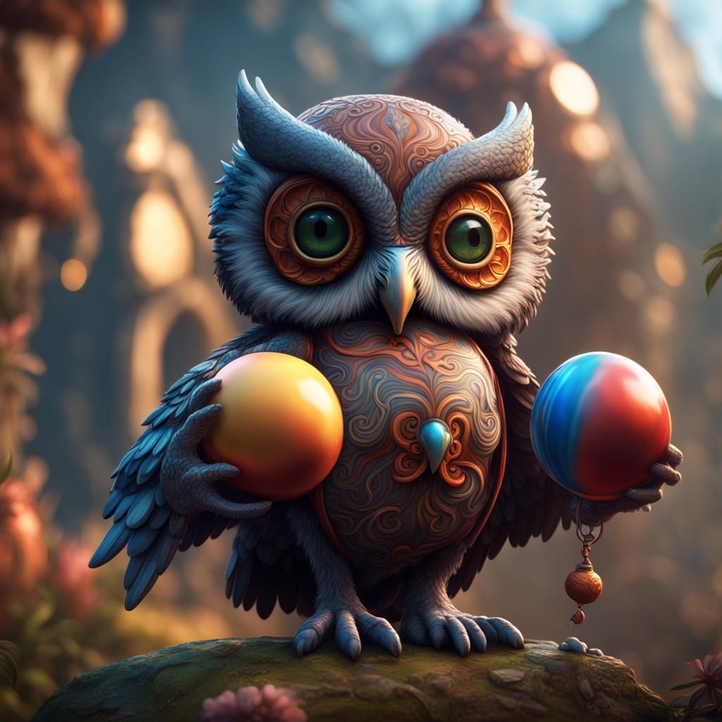 dnd small owlin with maracas - AI Generated Artwork - NightCafe Creator