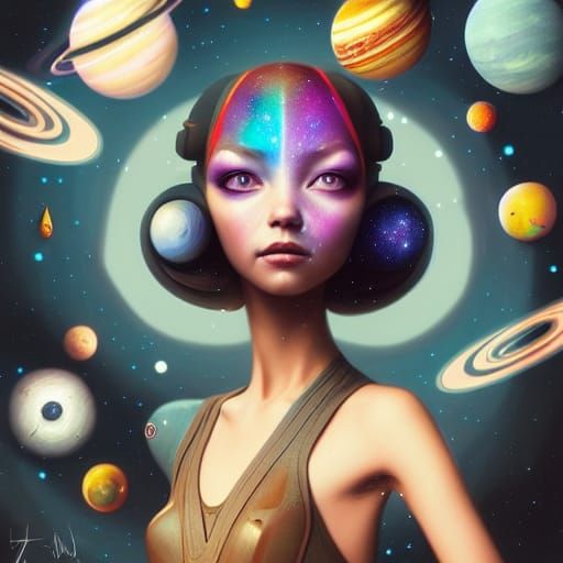 Alien Girl - AI Generated Artwork - NightCafe Creator