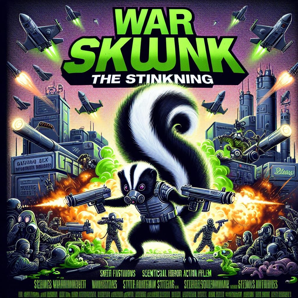 Poster for the sci-fi horror action movie War Skunk 5: The Stinkening ...