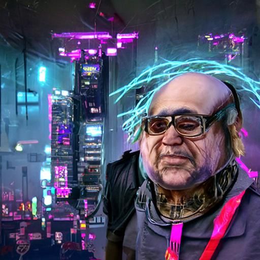 Cyberpunk Danny Devito - AI Generated Artwork - NightCafe Creator