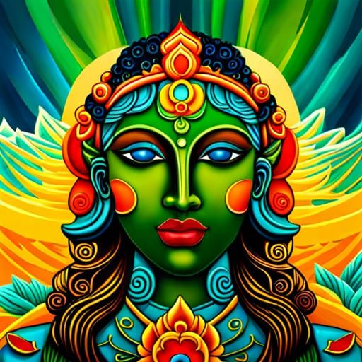 Green Tara - modern style - AI Generated Artwork - NightCafe Creator