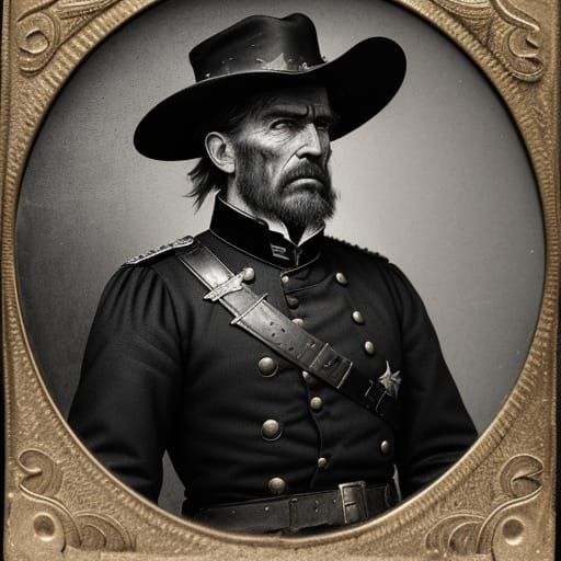 us cavalry colonel - Weary US Cavalry Colonel in Gritty 19th...