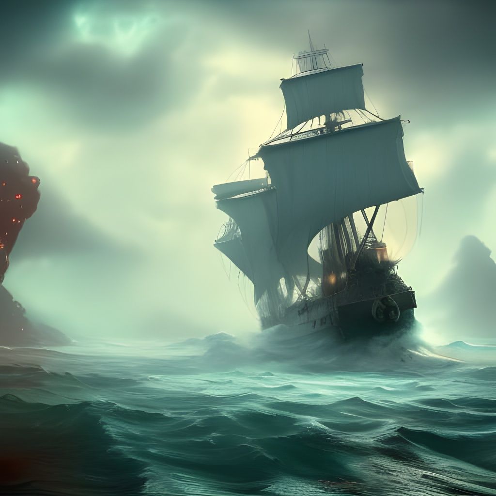 Choppy seas - AI Generated Artwork - NightCafe Creator