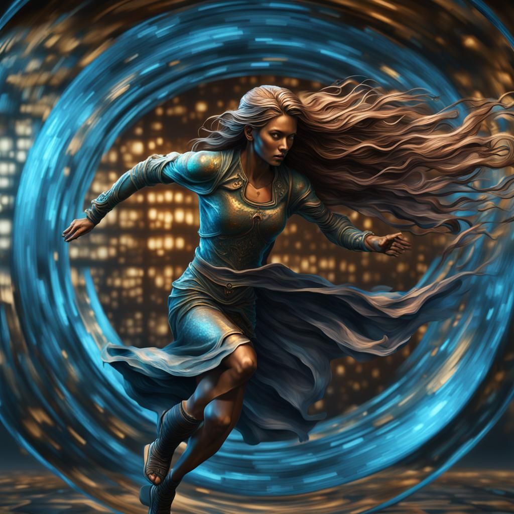 Running through time Illusion - AI Generated Artwork - NightCafe Creator