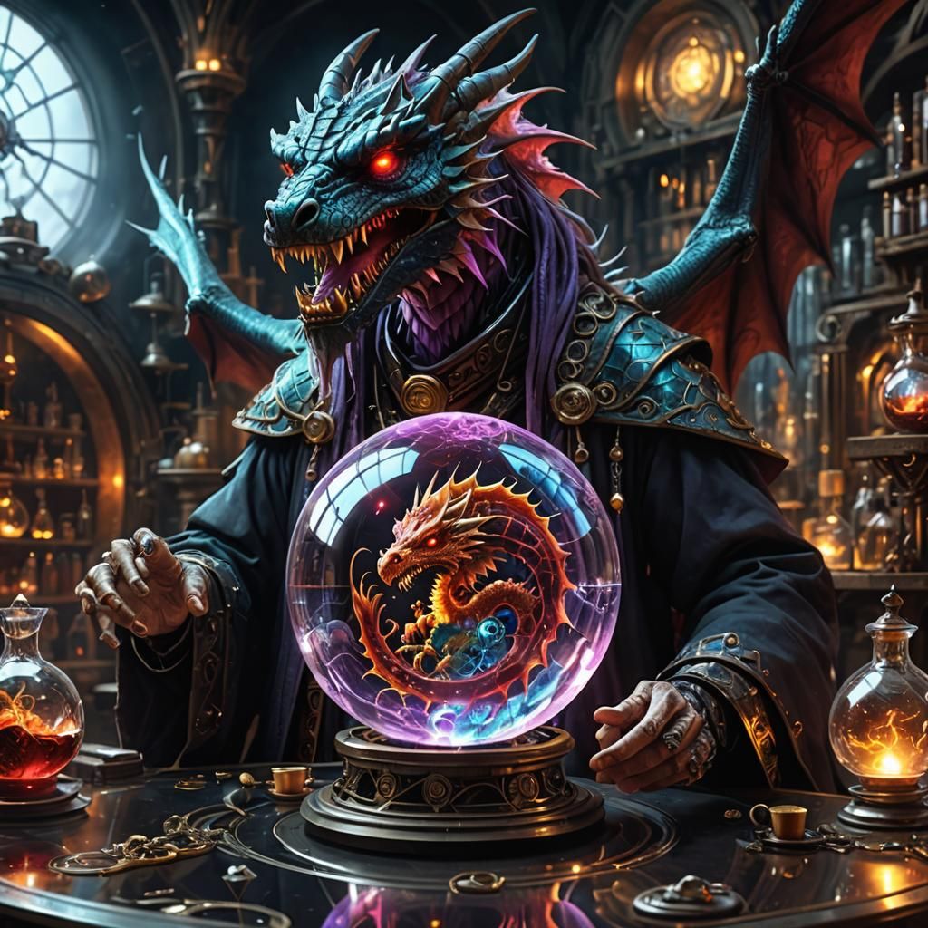 dragon wizard - AI Generated Artwork - NightCafe Creator