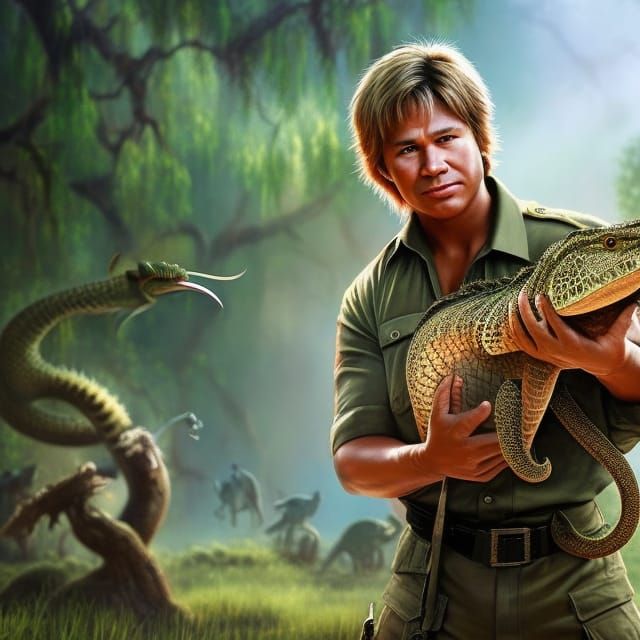 Young Steve Irwin - AI Generated Artwork - NightCafe Creator