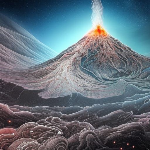 Ethereal Fantasy Volcano - AI Generated Artwork - NightCafe Creator