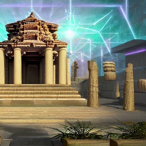 Vaporware ethereal temple in the Universe - AI Generated Artwork ...