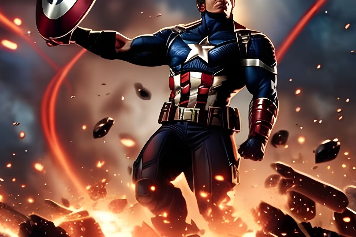 Cool Captain America - AI Generated Artwork - NightCafe Creator