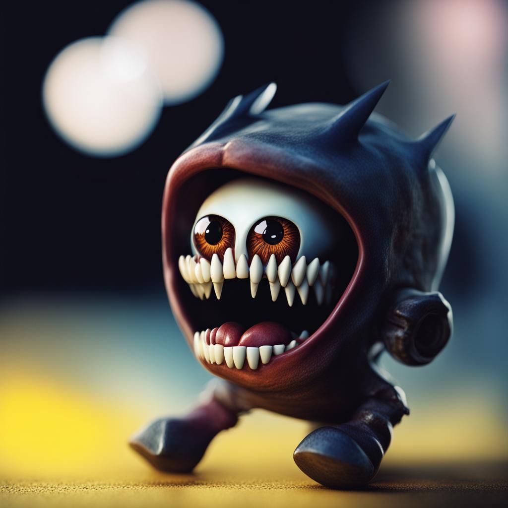 Teeth with eyes - AI Generated Artwork - NightCafe Creator