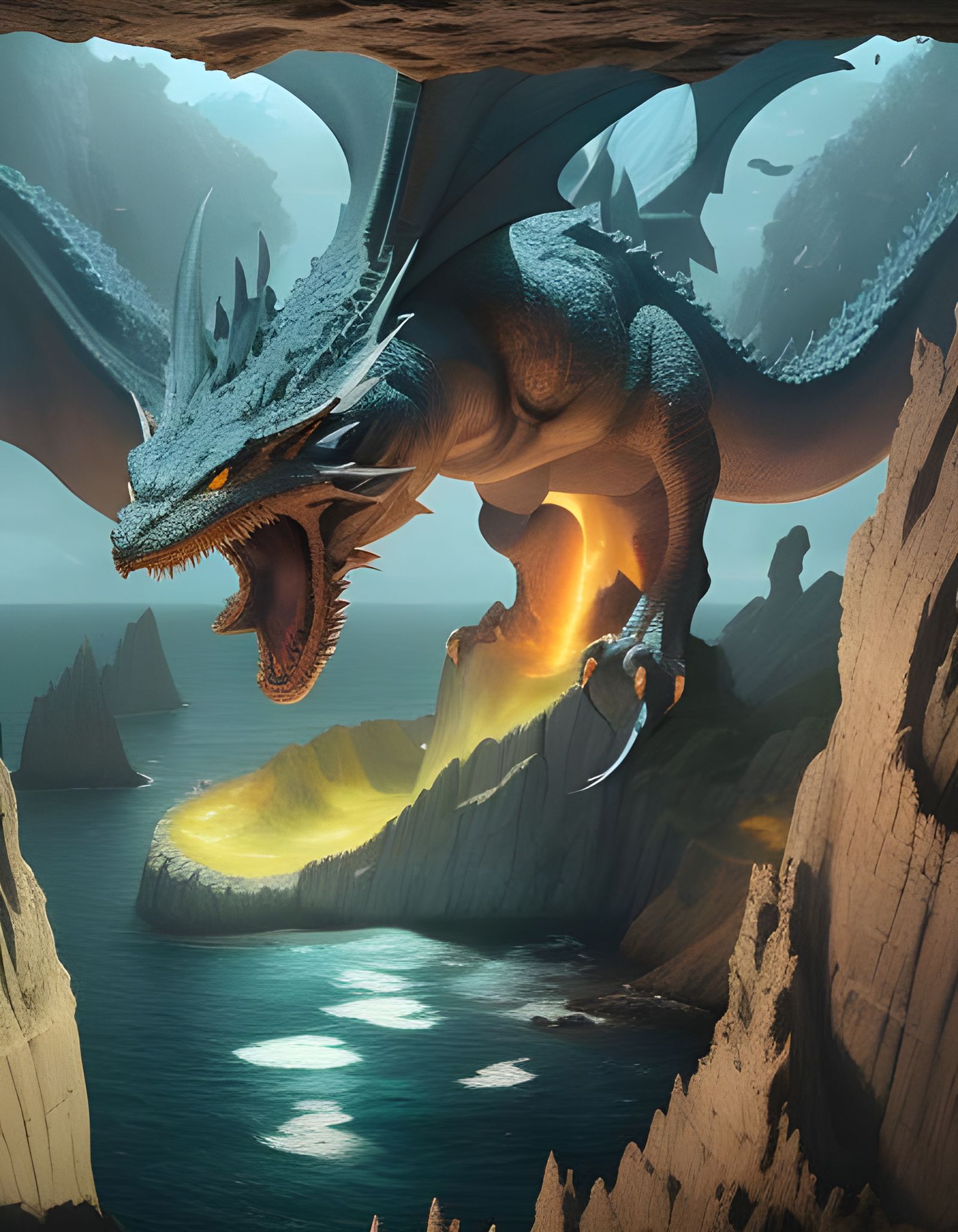 Dragon Realm 6 - AI Generated Artwork - NightCafe Creator