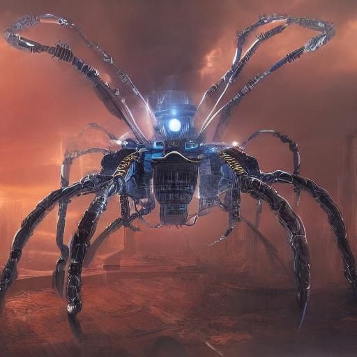 Robotic spider - AI Generated Artwork - NightCafe Creator