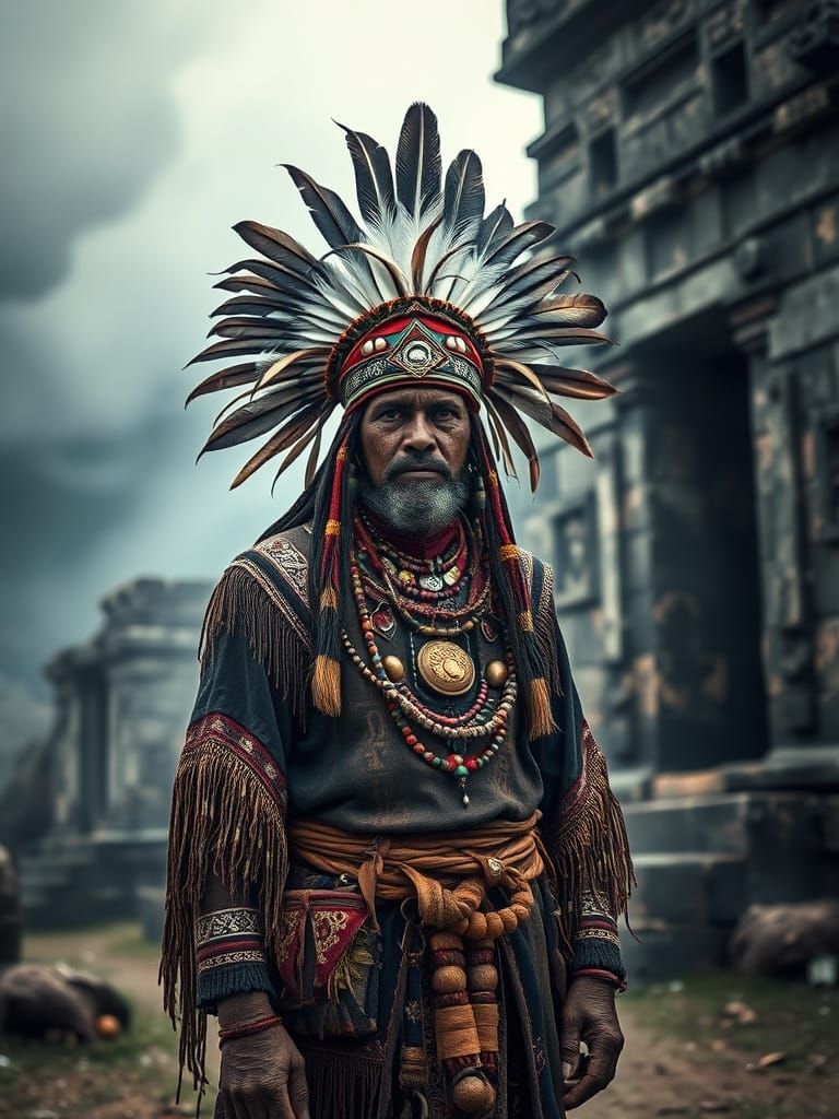Mayan witch doctor - Mystical Mayan Healer Amidst Ancient Ru...