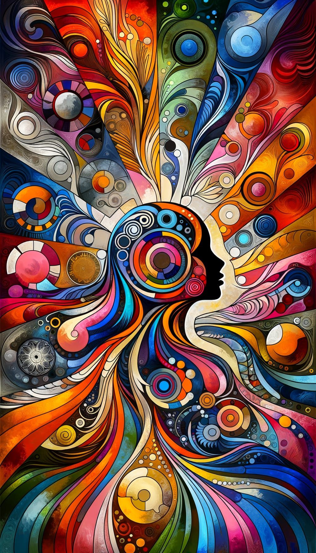 Ethereal Vortex" - Vibrant Women's History Month Celebration