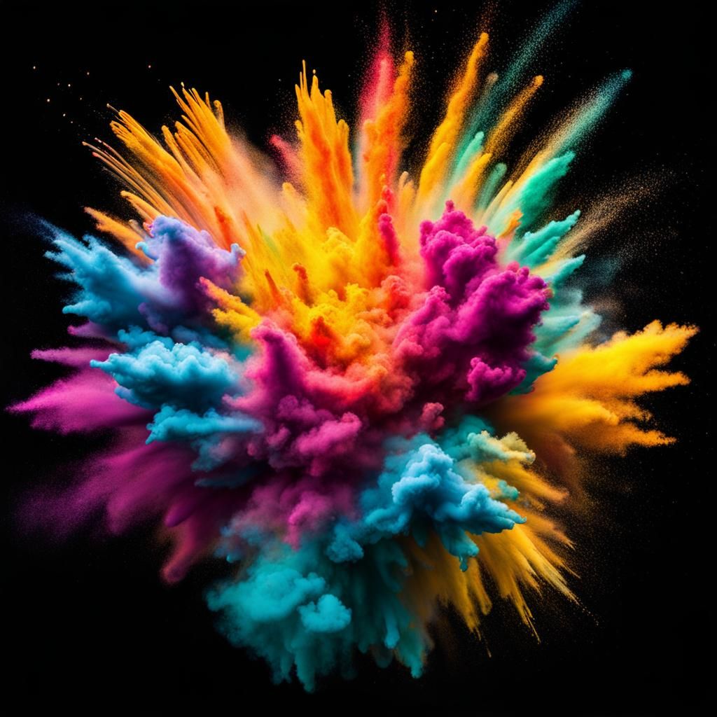 Powder explosion - AI Generated Artwork - NightCafe Creator