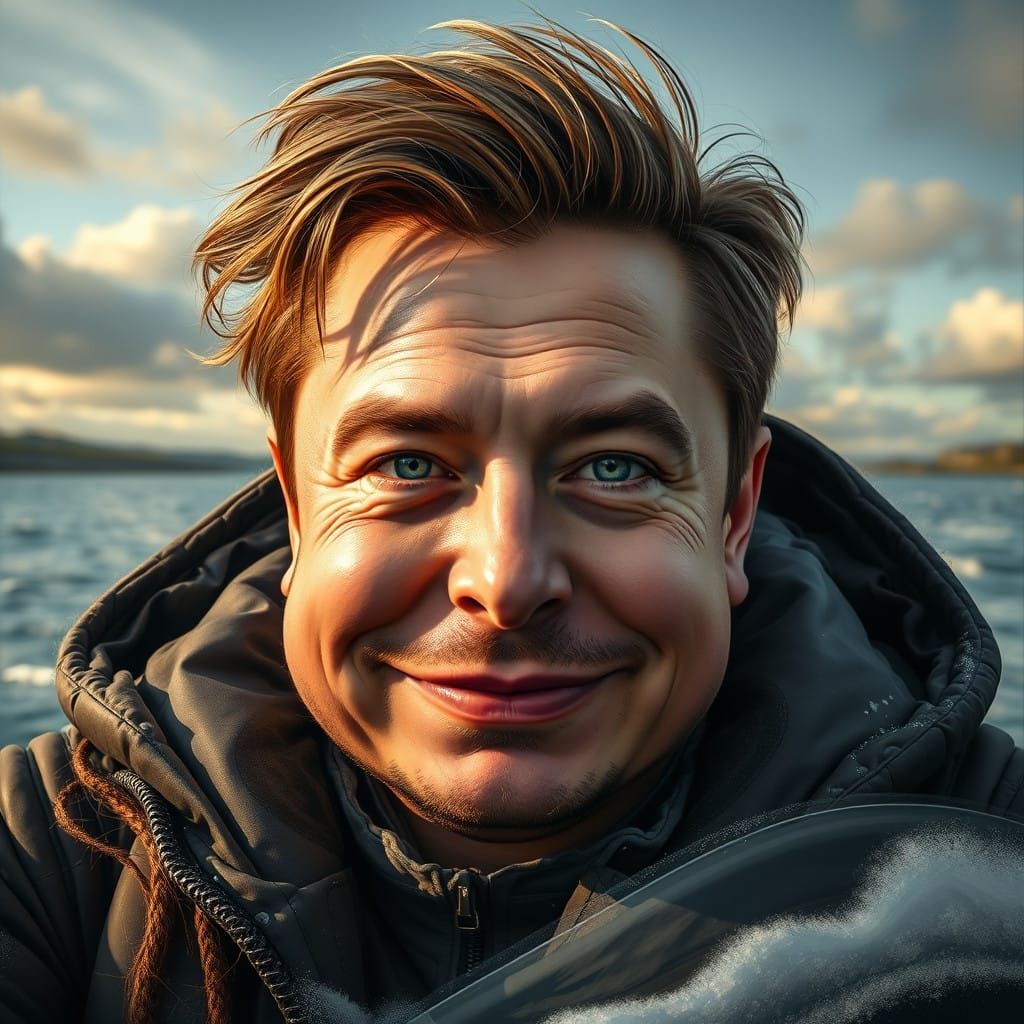 Elon Musk's face on a Muskie - Elon Musk's face on a Muskie...