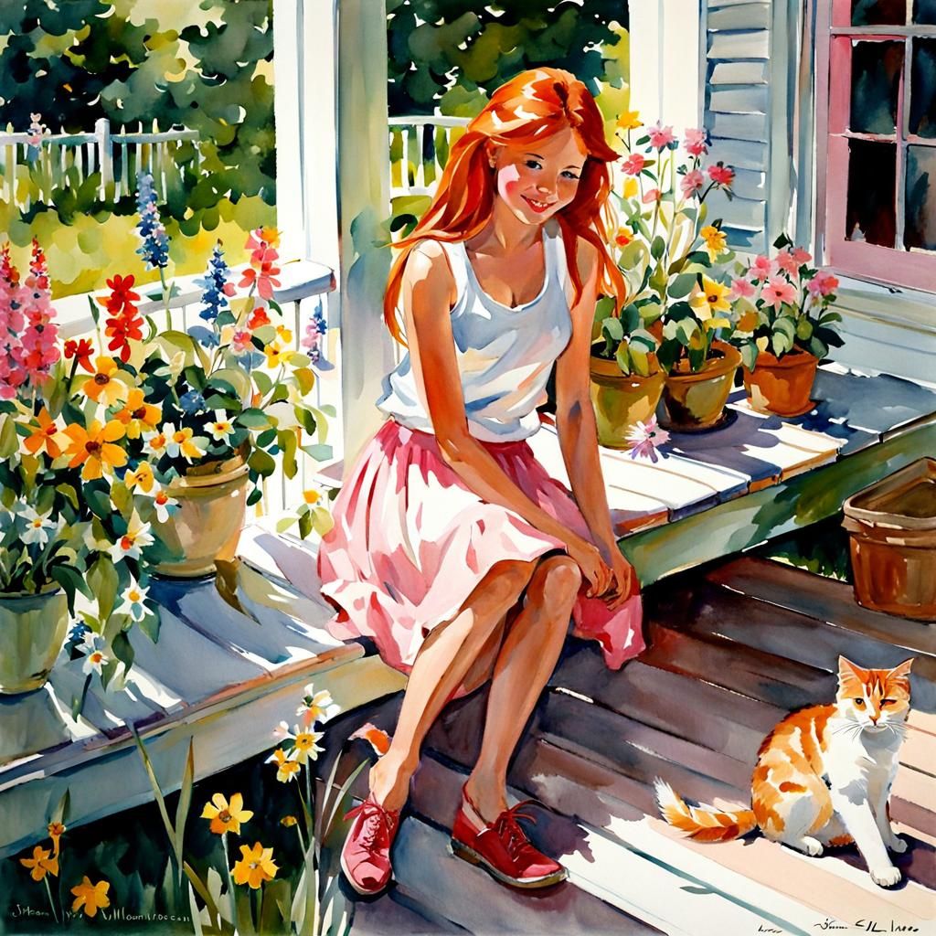 Porch Pals - AI Generated Artwork - NightCafe Creator