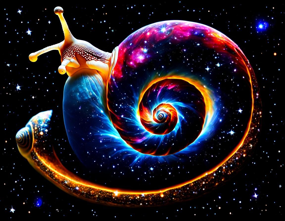 Cosmic Snail - AI Generated Artwork - NightCafe Creator