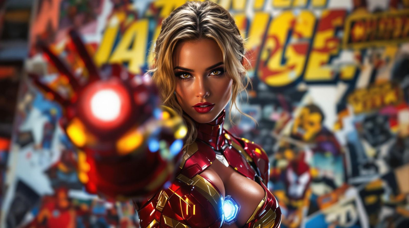 Hyperrealistic Female Supermodel in Marvel Ironman... - AI Art