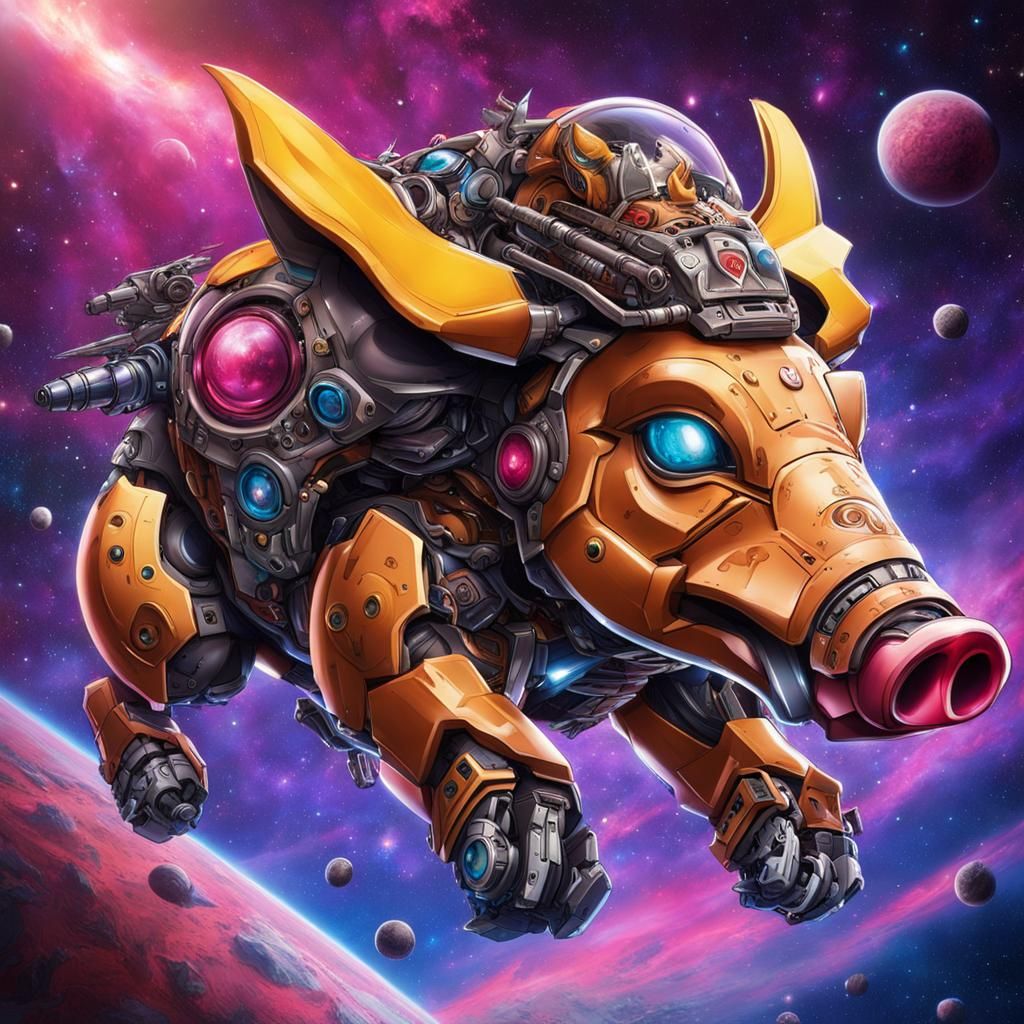PIGS IN SPACE - AI Generated Artwork - NightCafe Creator