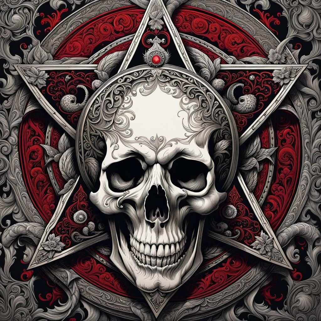penta skull - AI Generated Artwork - NightCafe Creator