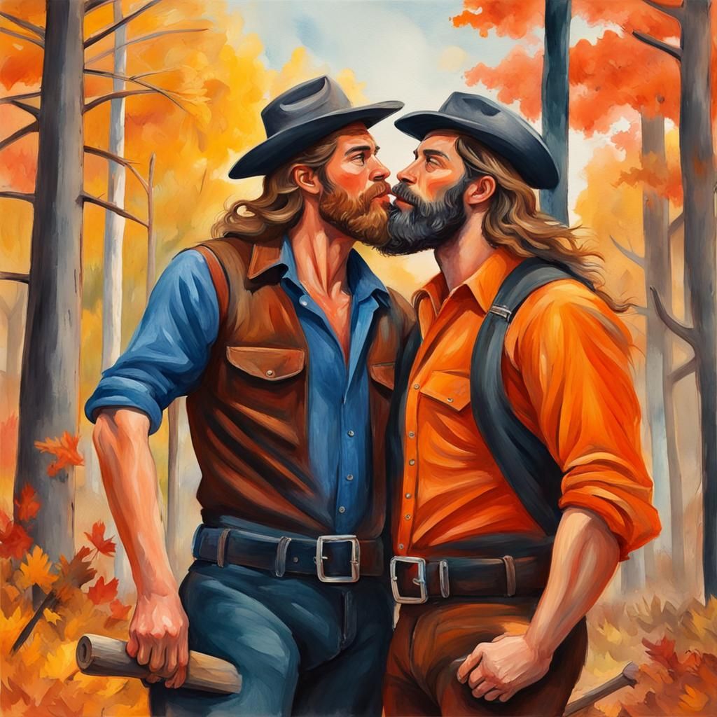 Gay Love and Lumberjacks - Tom of Finland - AI Generated Artwork ...