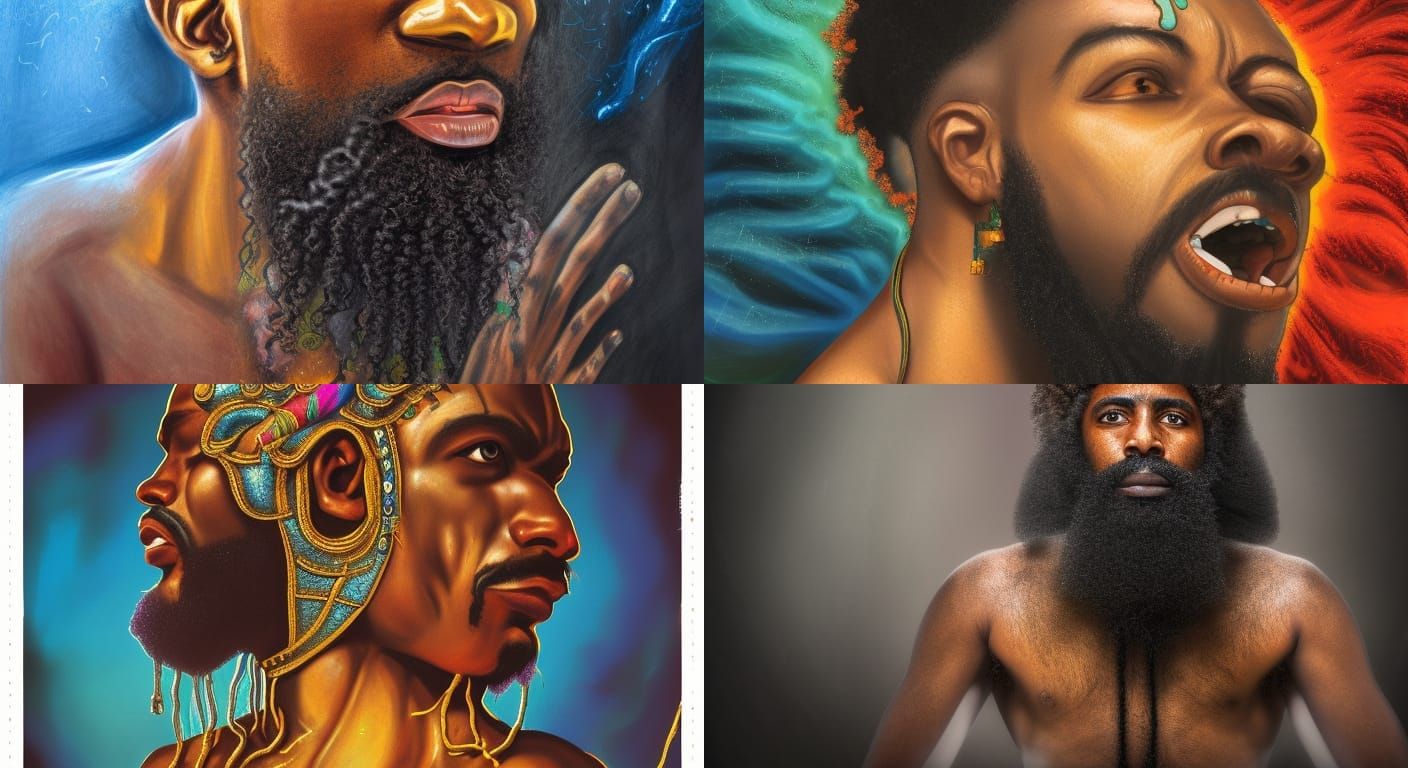 King David black hebrew israelite ruddy beard afro consciousness crying ...