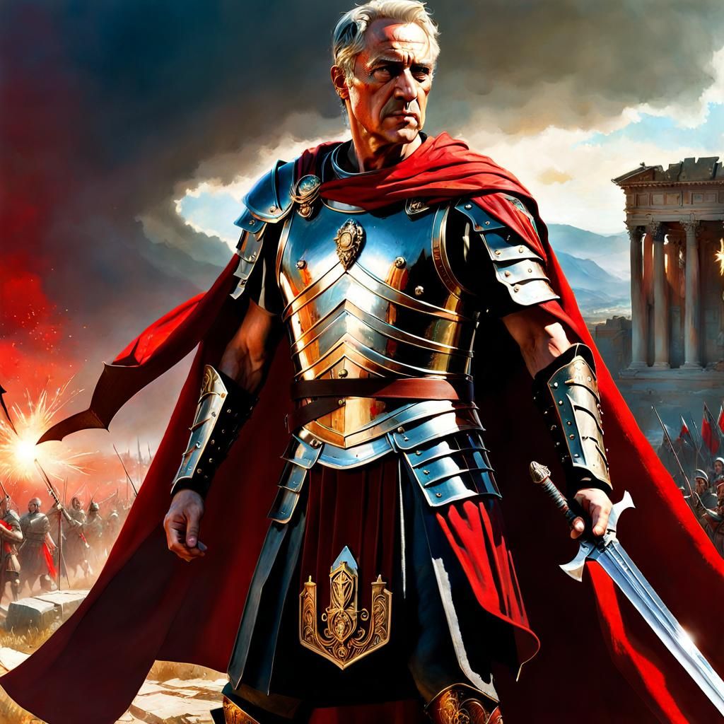 Julius Caesar: Ready for Combat - AI Generated Artwork - NightCafe Creator