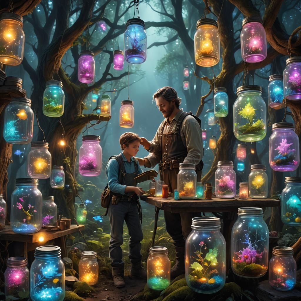 Dreams in Jars - AI Generated Artwork - NightCafe Creator