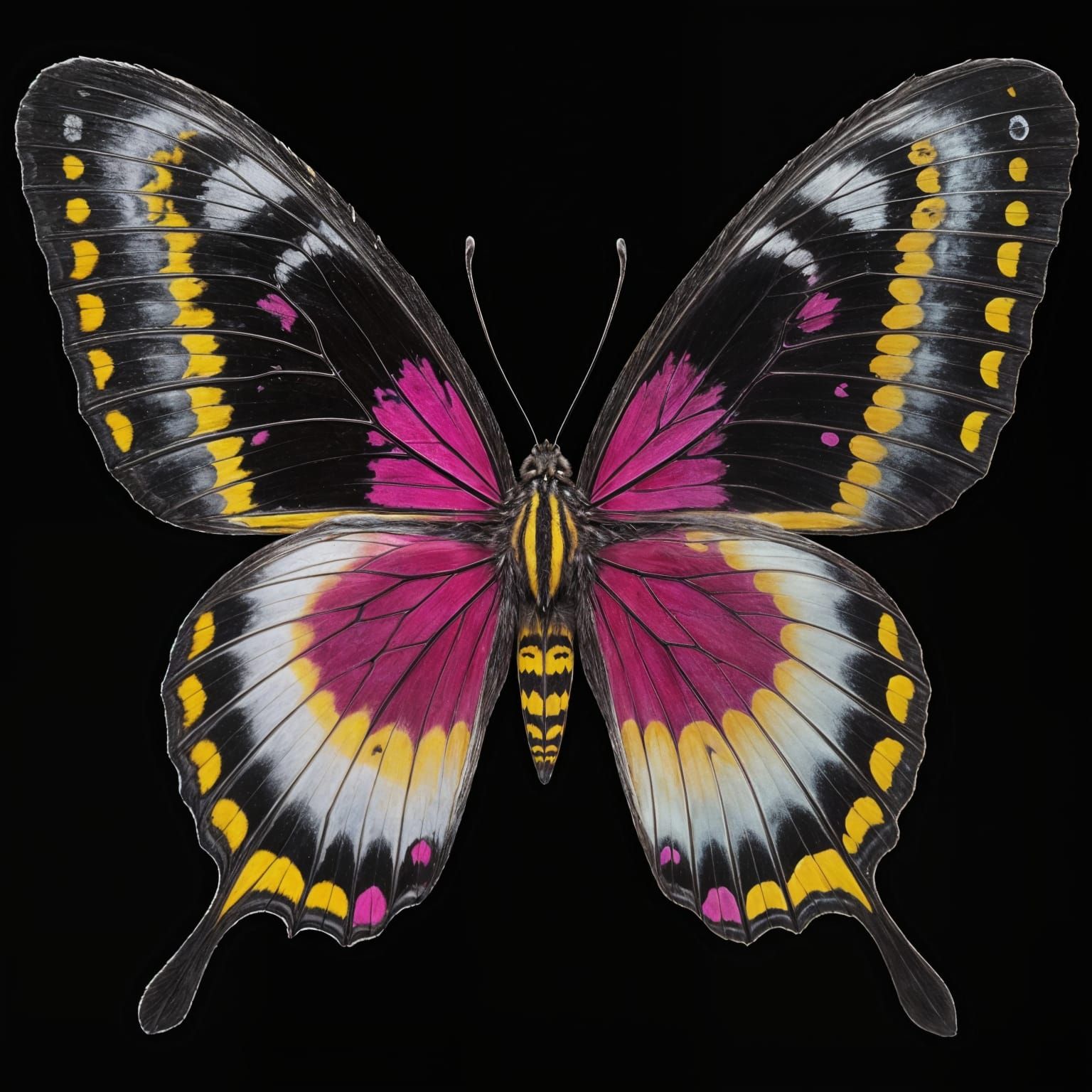 Surreal Macro Butterfly with Intricate Fractal Pat... - AI Art