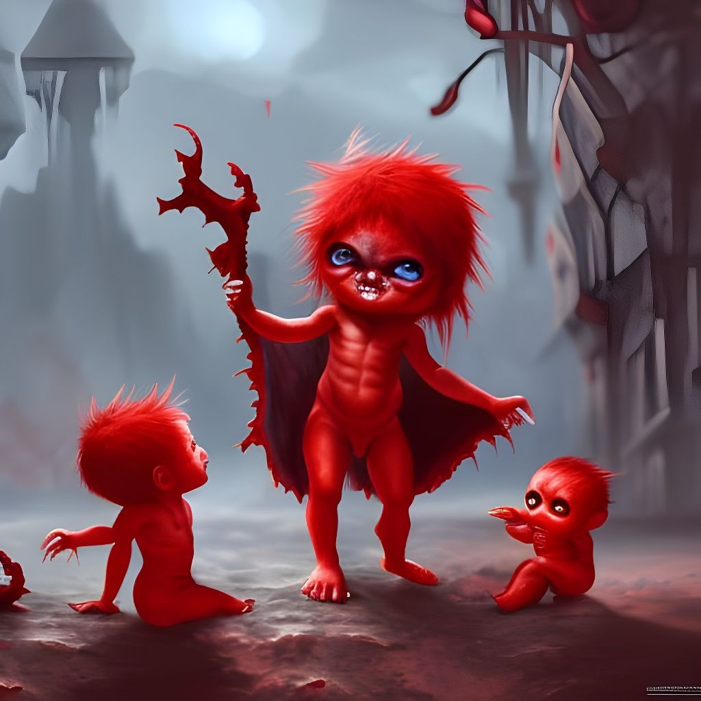 Demon babies - AI Generated Artwork - NightCafe Creator