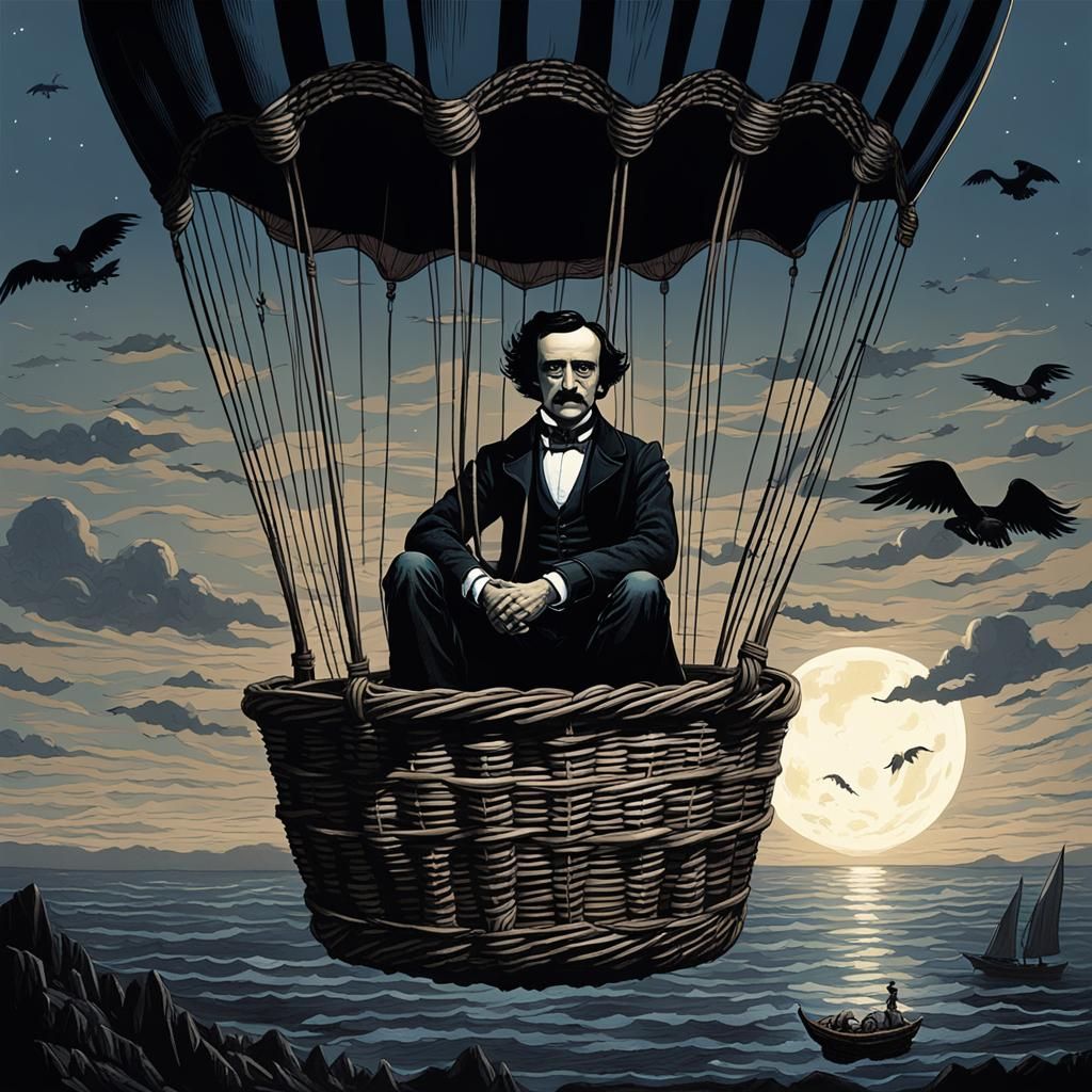 “The Balloon Hoax” by Edgar Allan Poe - AI Generated Artwork ...