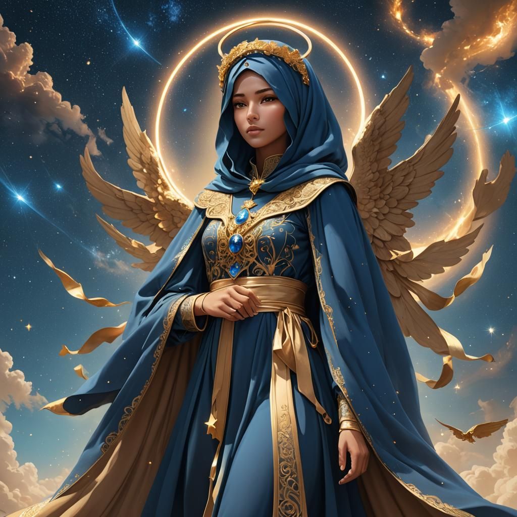 Beautiful Muslim angel Queen - AI Generated Artwork - NightCafe Creator