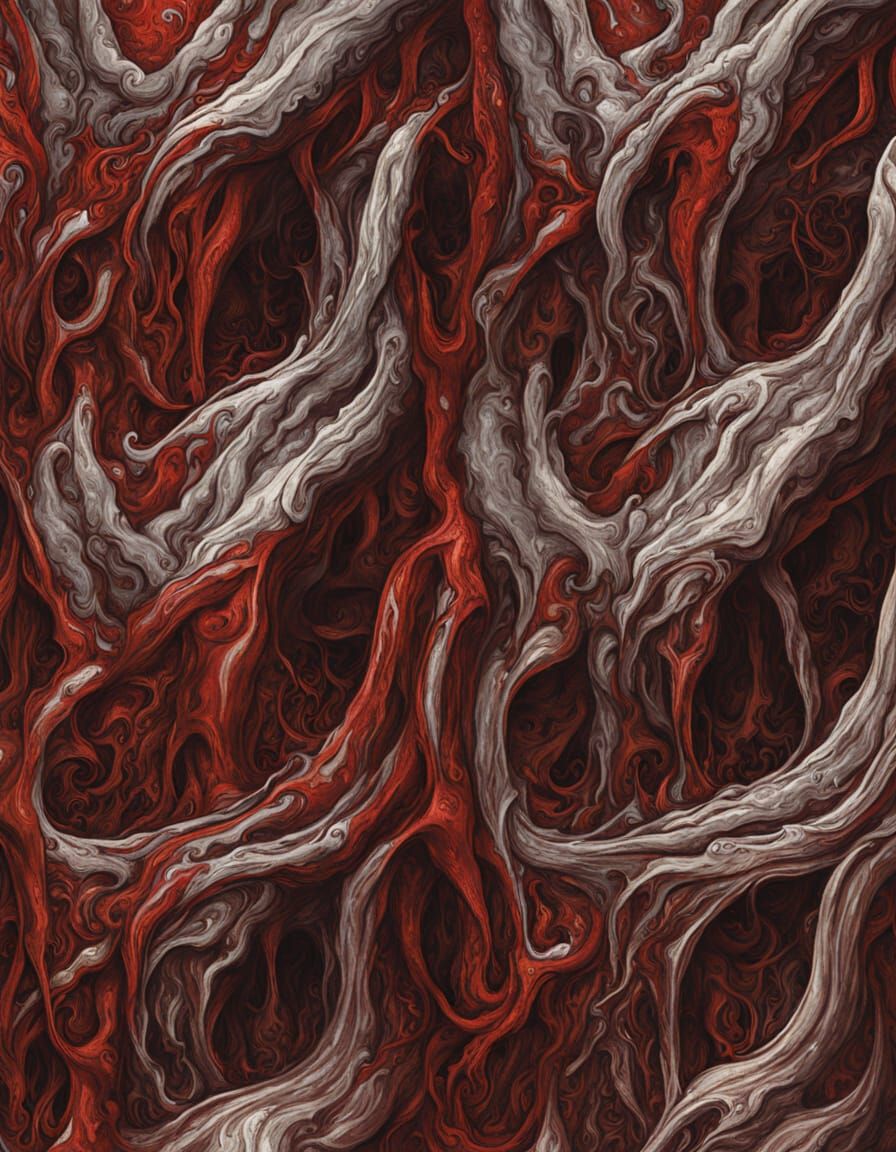 Eldritch Goddesses in Crimson, a Dreamlike, Gothic... - AI Art