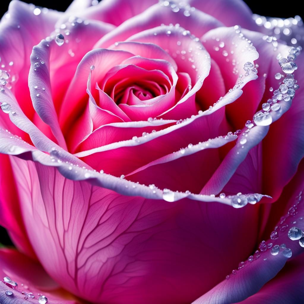 cristal rose macro photography - AI Generated Artwork - NightCafe Creator