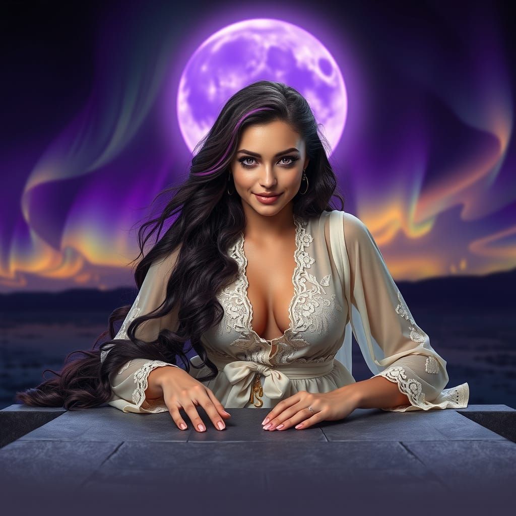 Ethereal Maiden on Ancient Altar in Ultra-Photorea... - AI Art