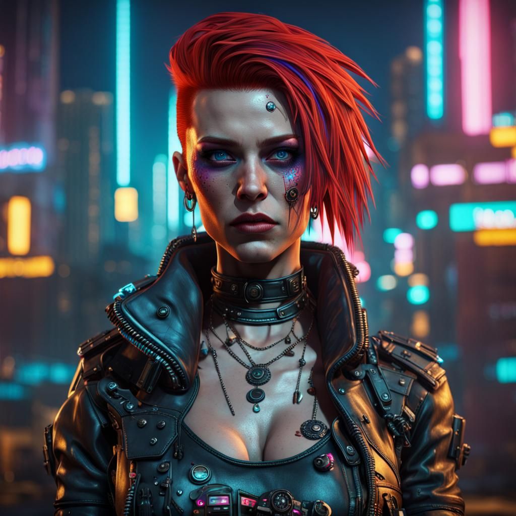 "Digital Divinity: Cyberpunk City's Glamorous Mirage" - AI Generated Artwork - NightCafe Creator