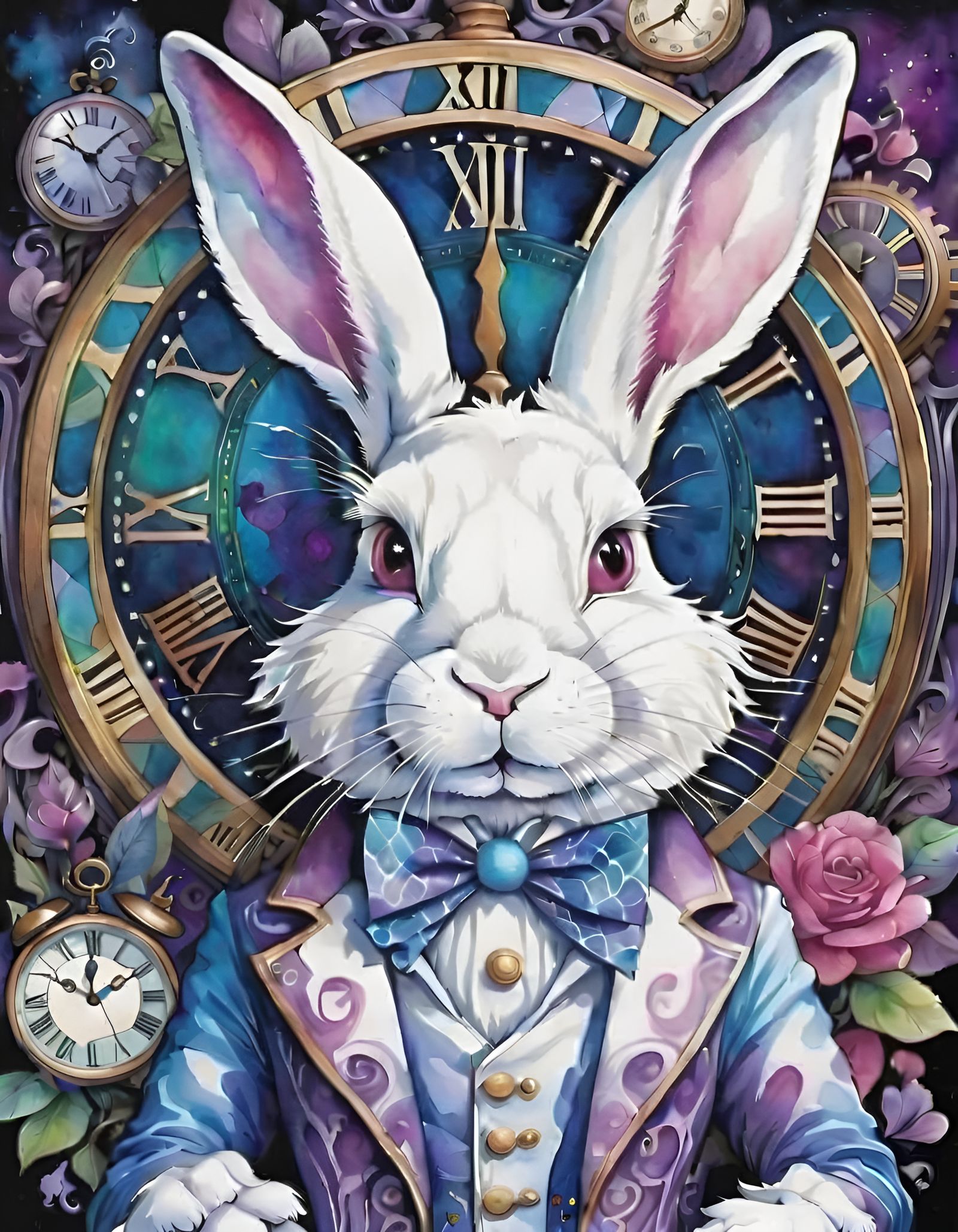 Whimsical White Rabbit - AI Generated Artwork - NightCafe Creator