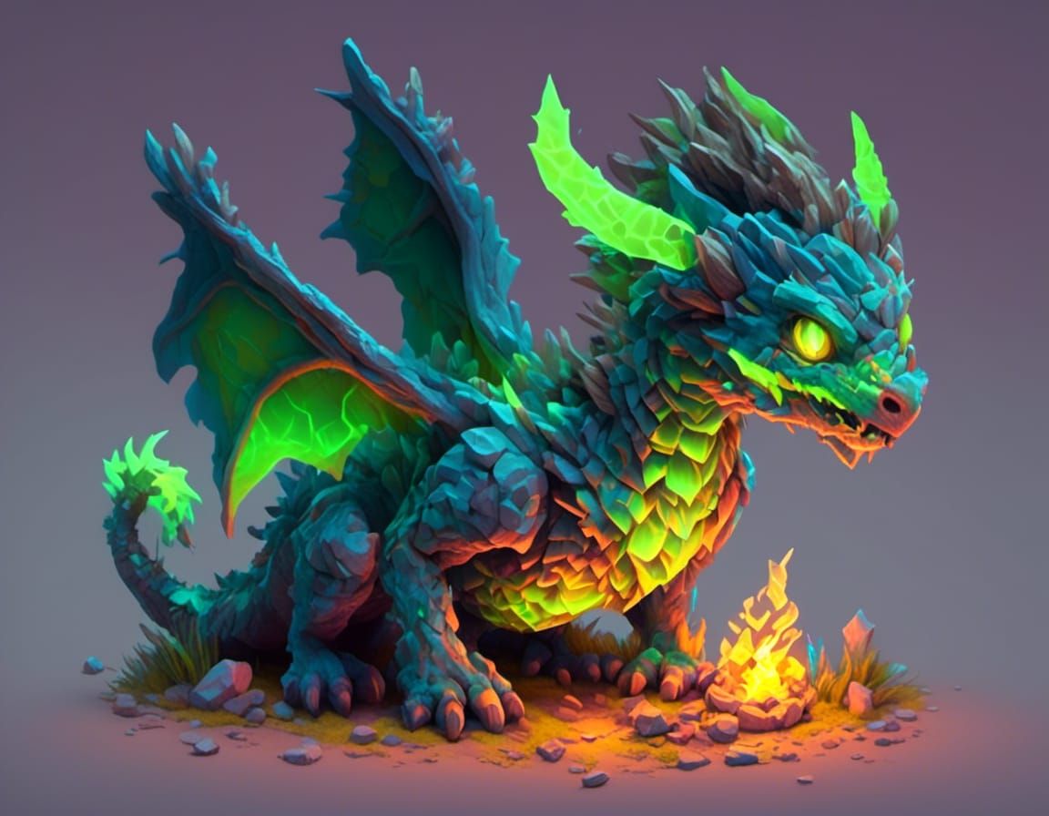 Dragonborn Series - Toxic-Waste Dragon - AI Generated Artwork ...